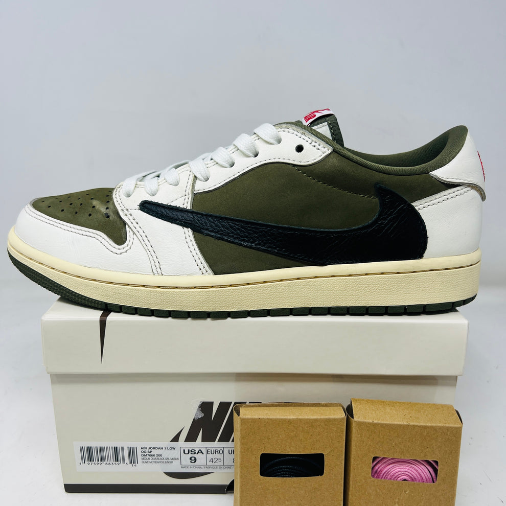 Jordan 1 Retro Low OG SP Travis Scott Medium Olive – Holy Ground