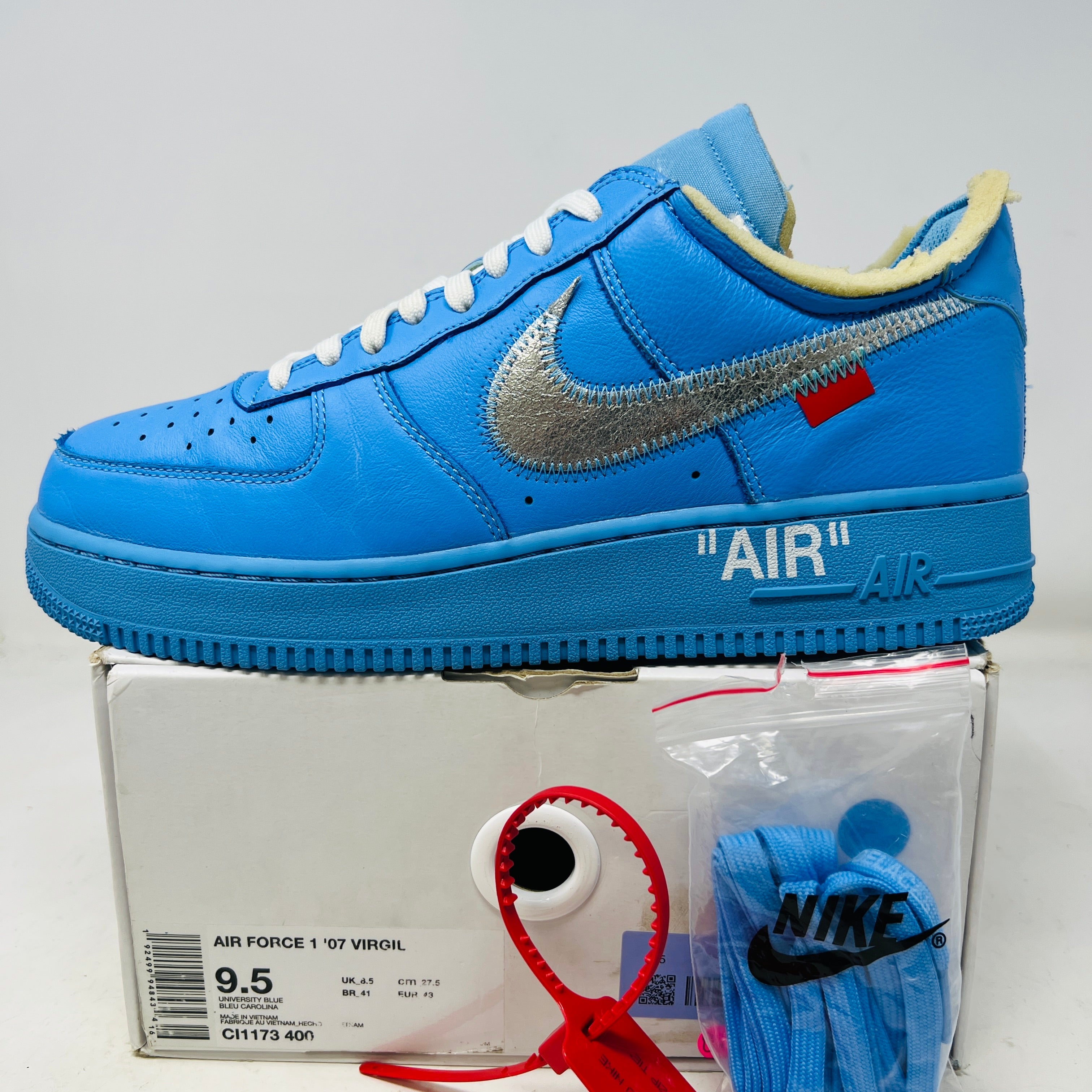 Nike Air Force 1 Low Off-White MCA University Blue - Rare 2019 Sneakers ...